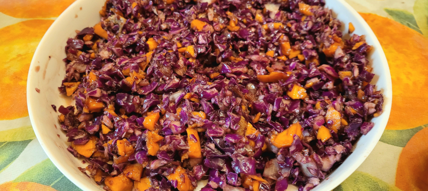 Ensalada de lombarda y calabaza con higos secos. De temporada con ...